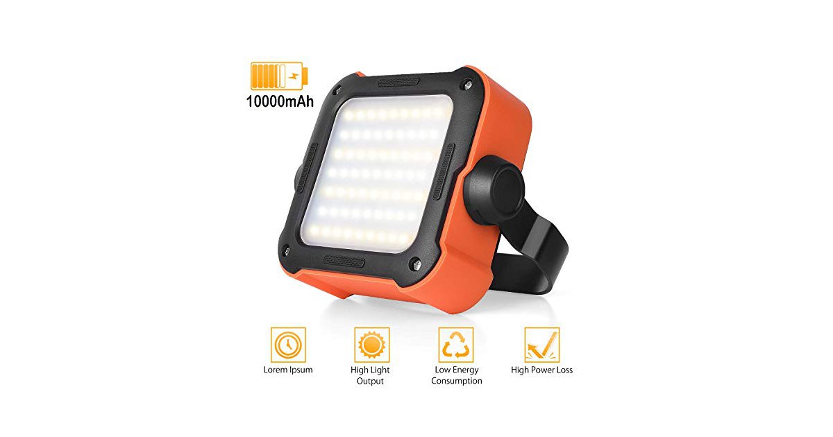 Sunvook LED Arbeitsleuchte Akku,Campinglampe LED USB Wiederaufladbare ...