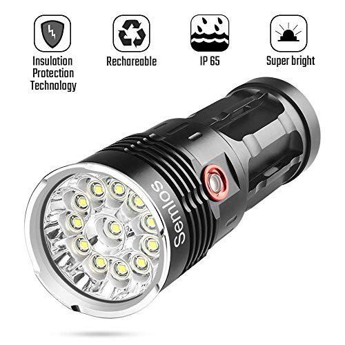 Lzonunl Super helle Taschenlampe, leistungsstarke 10000 Lumen CREE LED ...