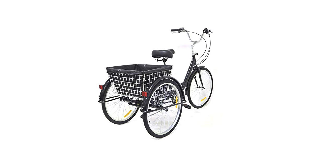 TFCFL Dreirad Für Erwachsene,3 Rad Fahrrad Dreirad mit Einkaufskorb ...
