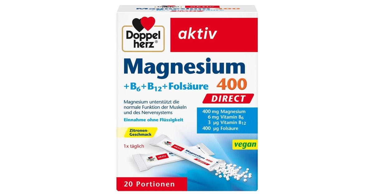 Doppelherz Doppelherz® aktiv Magnesium + B6 + B12 Direct