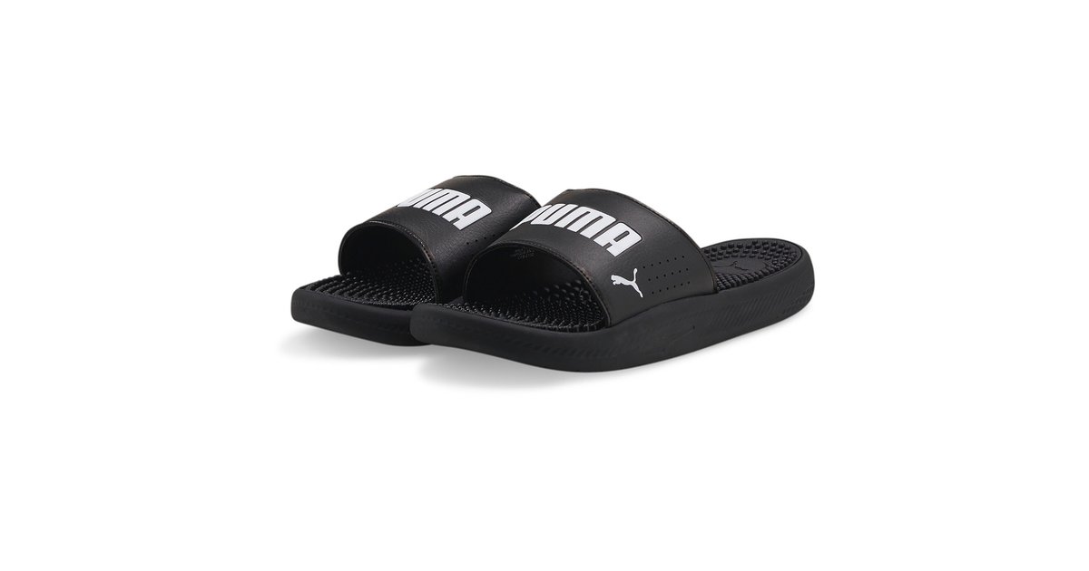 Puma Softride Slide Massage Badelatschen Herren 01 - black/white 42