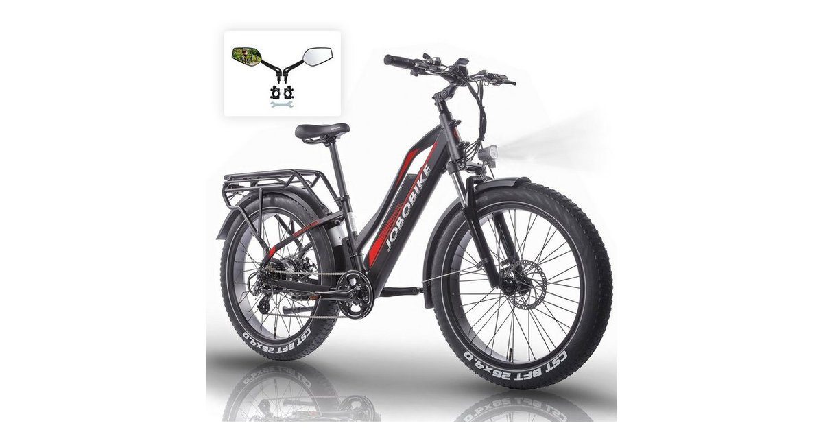 Jobobike E-Bike All-Terrain-Rad mit dicken Reifen Robin, 26 Zoll E ...