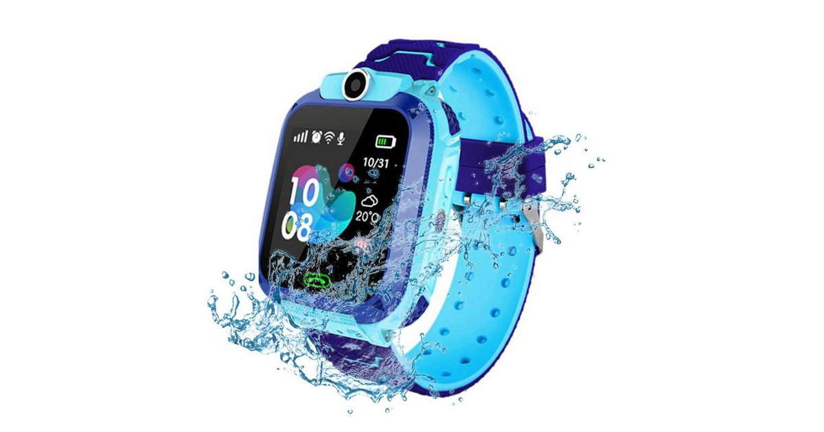 Einemgeld Smartwatch Kinder, Wasserdicht GPS IP67 SOS für Junge Mädchen ...
