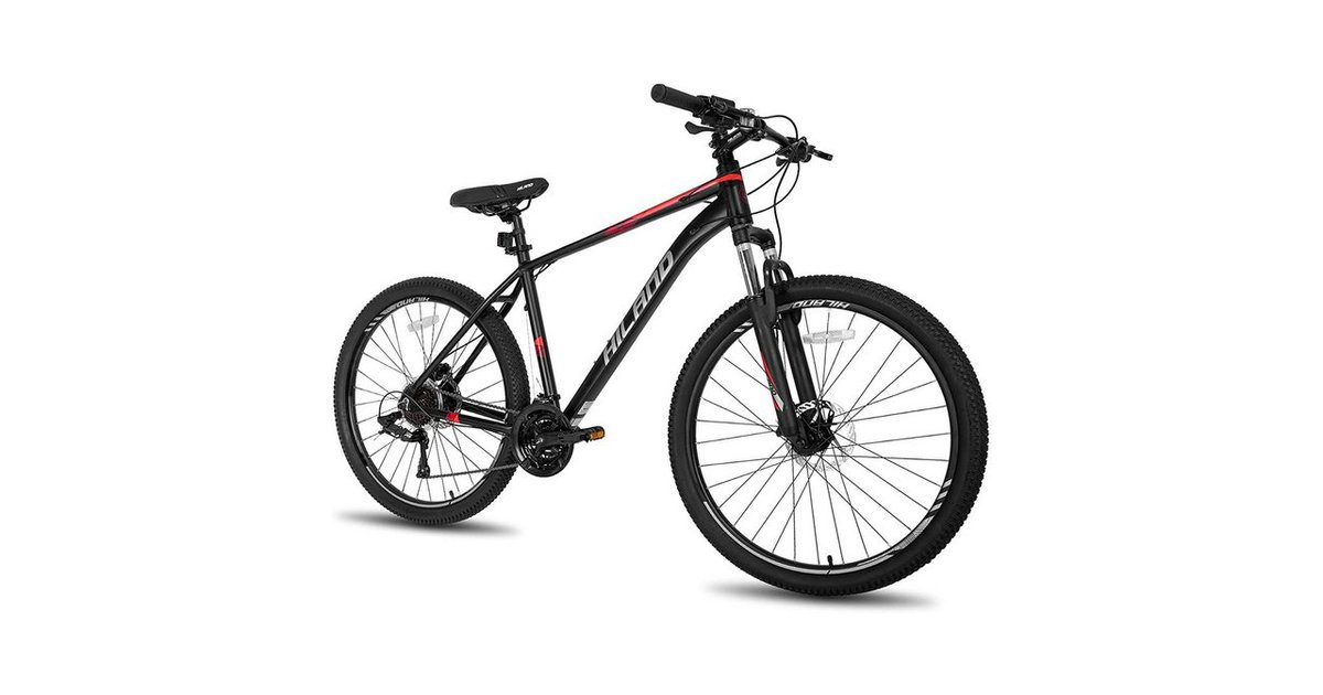 Hiland Mountainbike 27.5 Zoll MTB Herren Damen mit Dual Hydraulische Scheibenbremsen, 27 Gang L ...