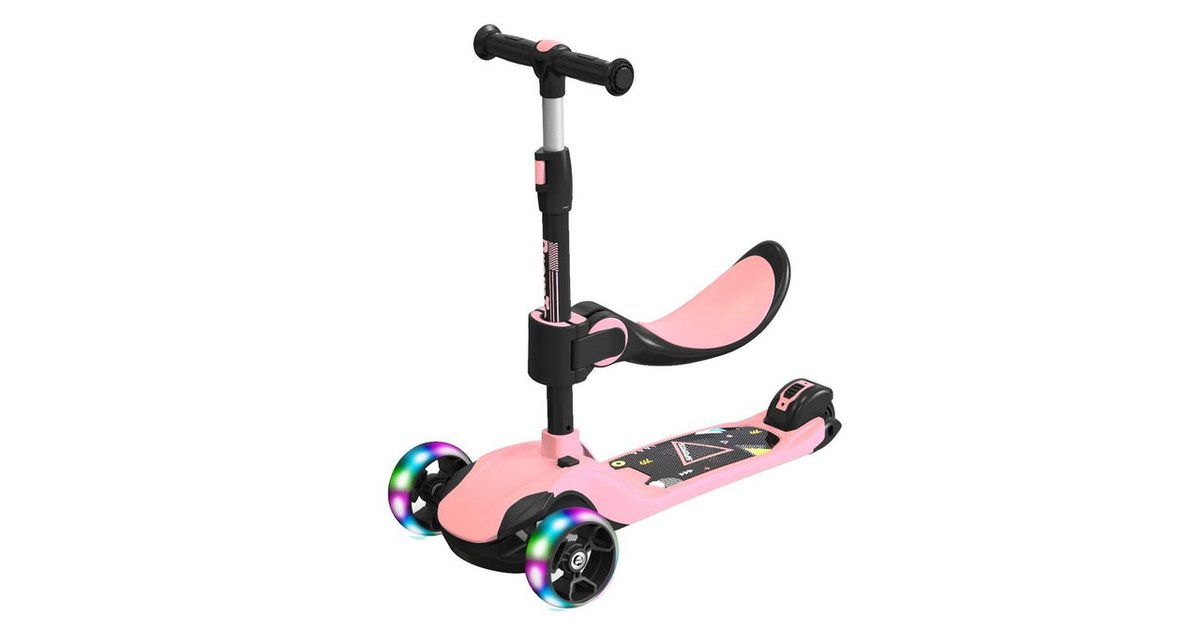 Bremtoy Scooter Kinderroller mit Sitz, Höheverstellbar Faltbar ...