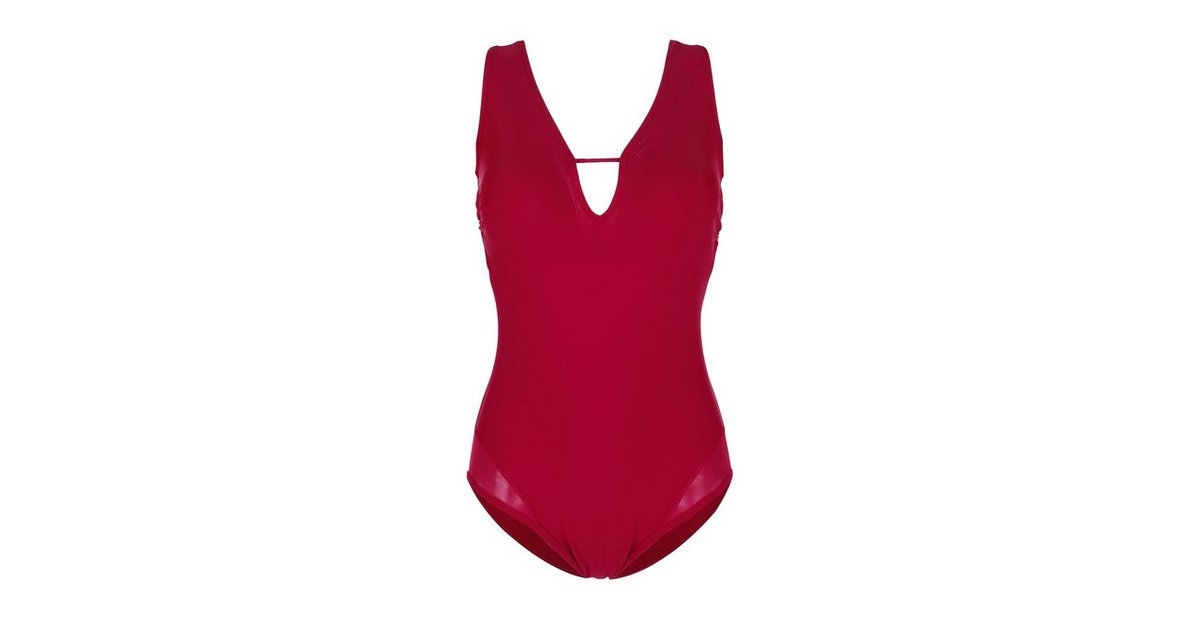 maritim Badeanzug Badeanzug mit Mesh Einsätzen am Beinabschluss