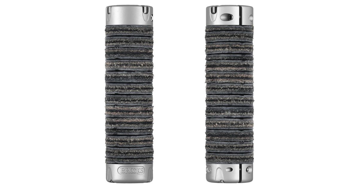 Brooks Plump Leder Lock-On Griffe 130/130, kürzbar Schwarz Modell 2024